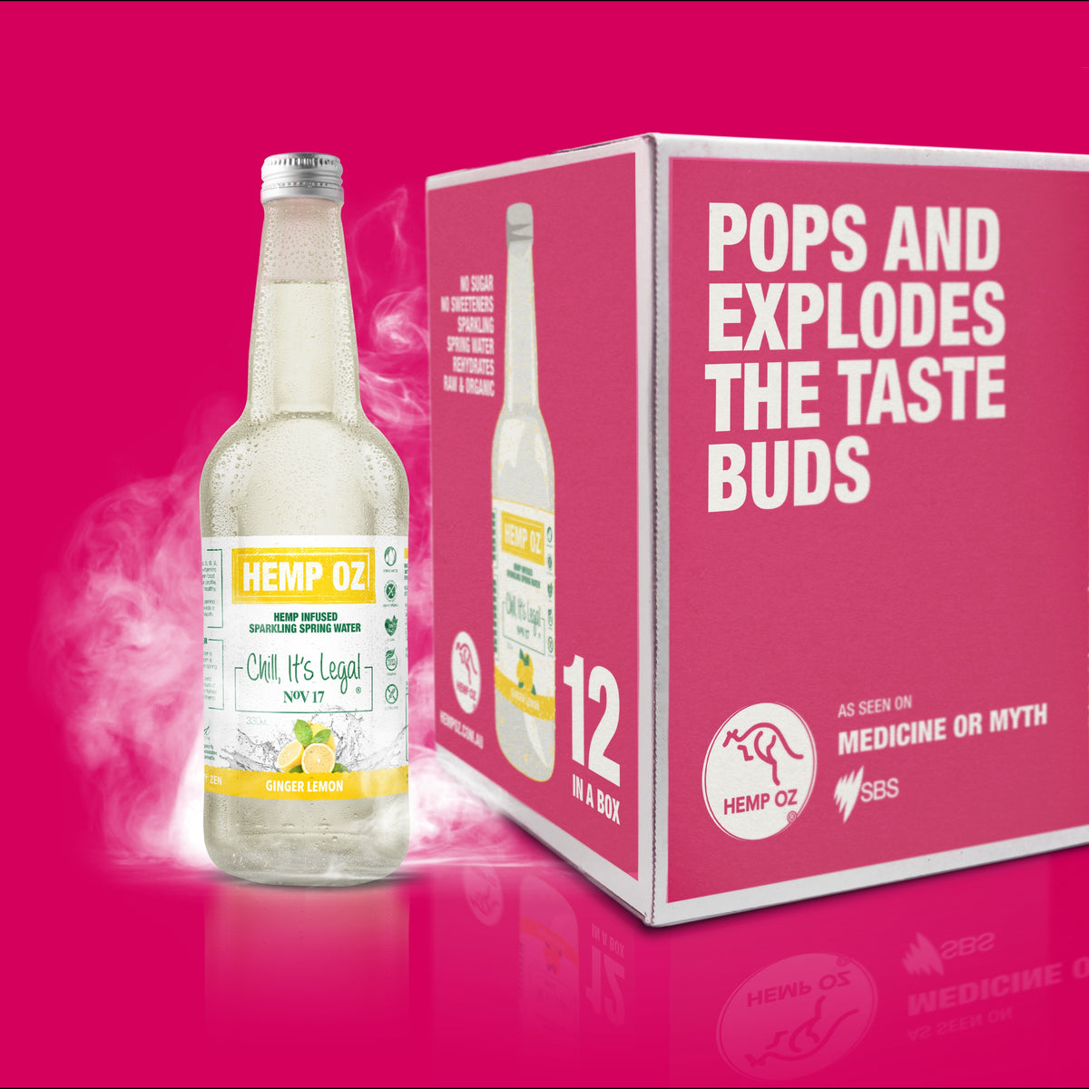 Hemp Infused Spring Water (12 bottles) – Hemp Oz